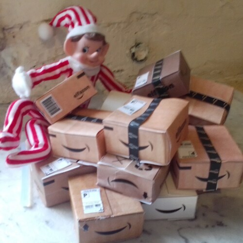 Christmas Elf Sized Elfazon Envelopes amazon Elf Prop Idea - Etsy