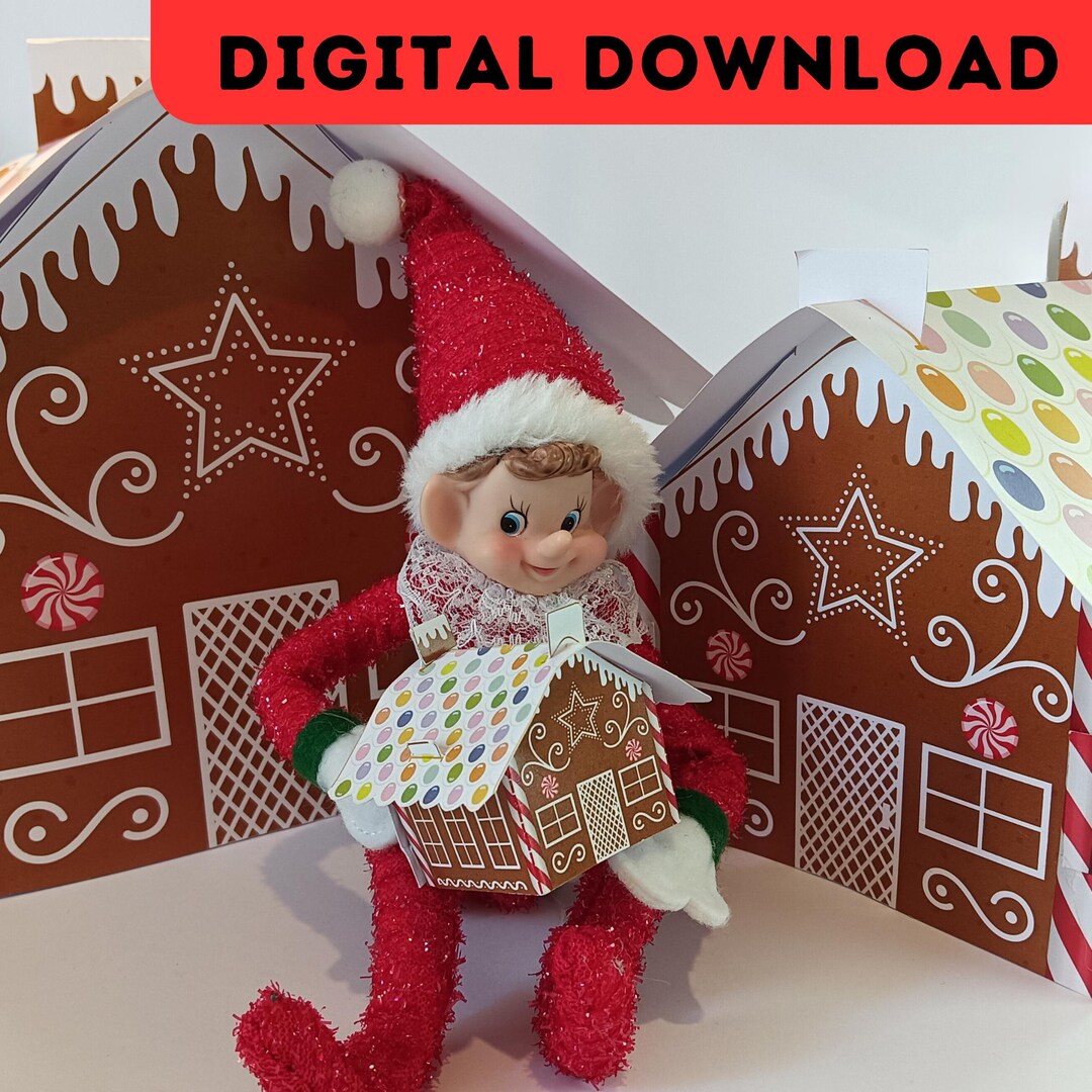 Pop up Gingerbread House - Elf Prop Idea - Digital Download Print and ...