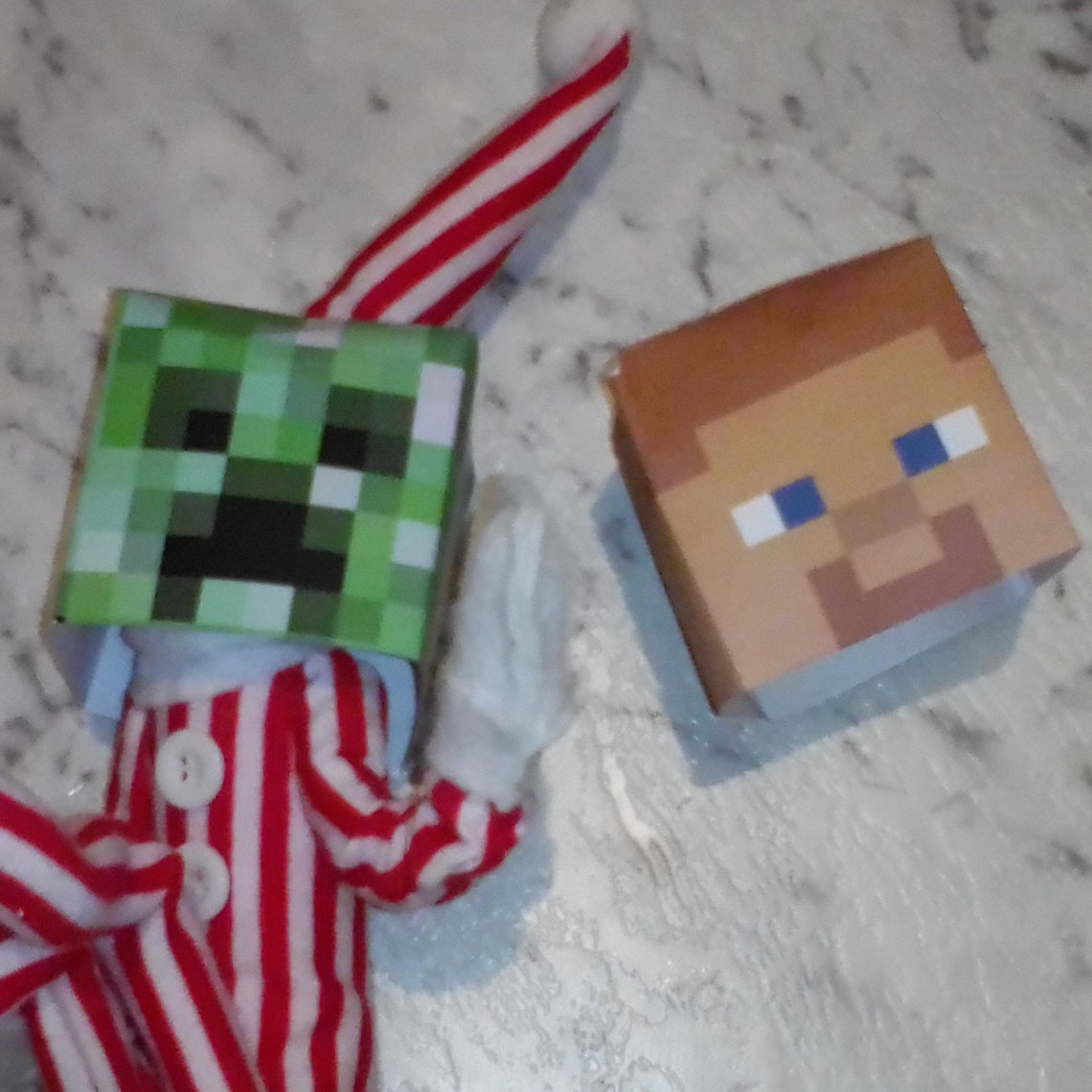 Classic Minecraft Characters Heads Easy Elf Idea Elf | Etsy