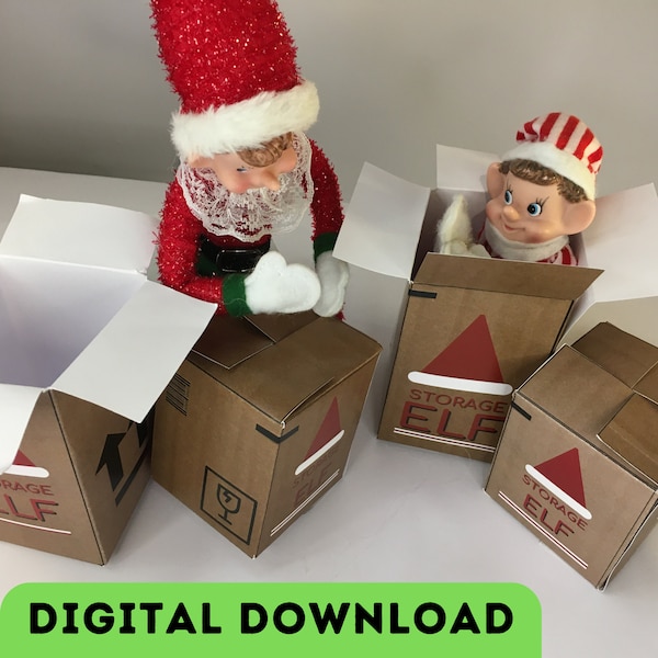 Elf Storage Boxes Template - Etsy