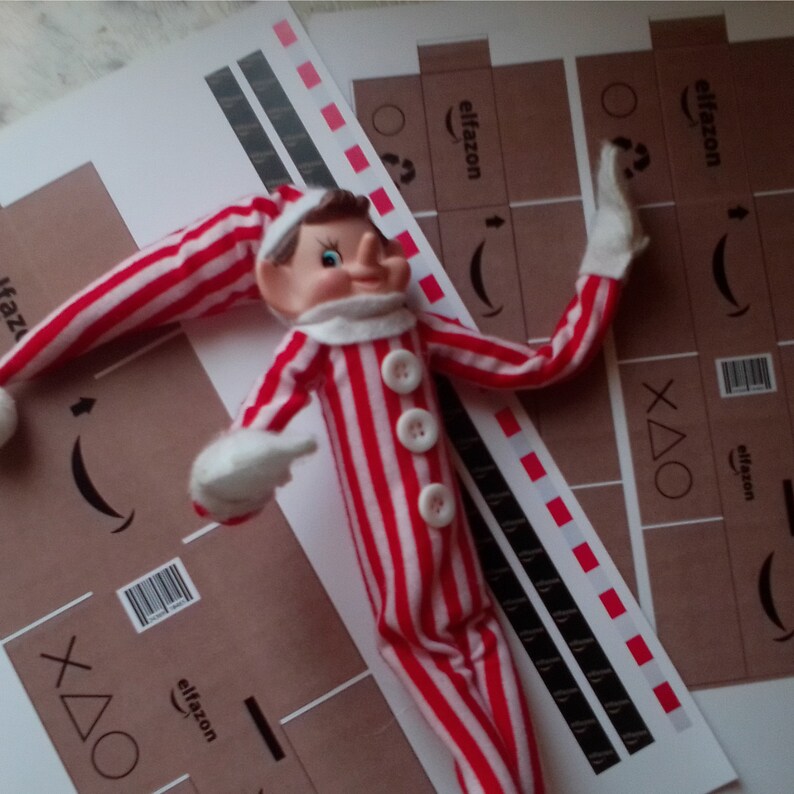 Christmas Elf Sized Elfazon Boxes amazon Elf Prop Idea - Etsy Australia
