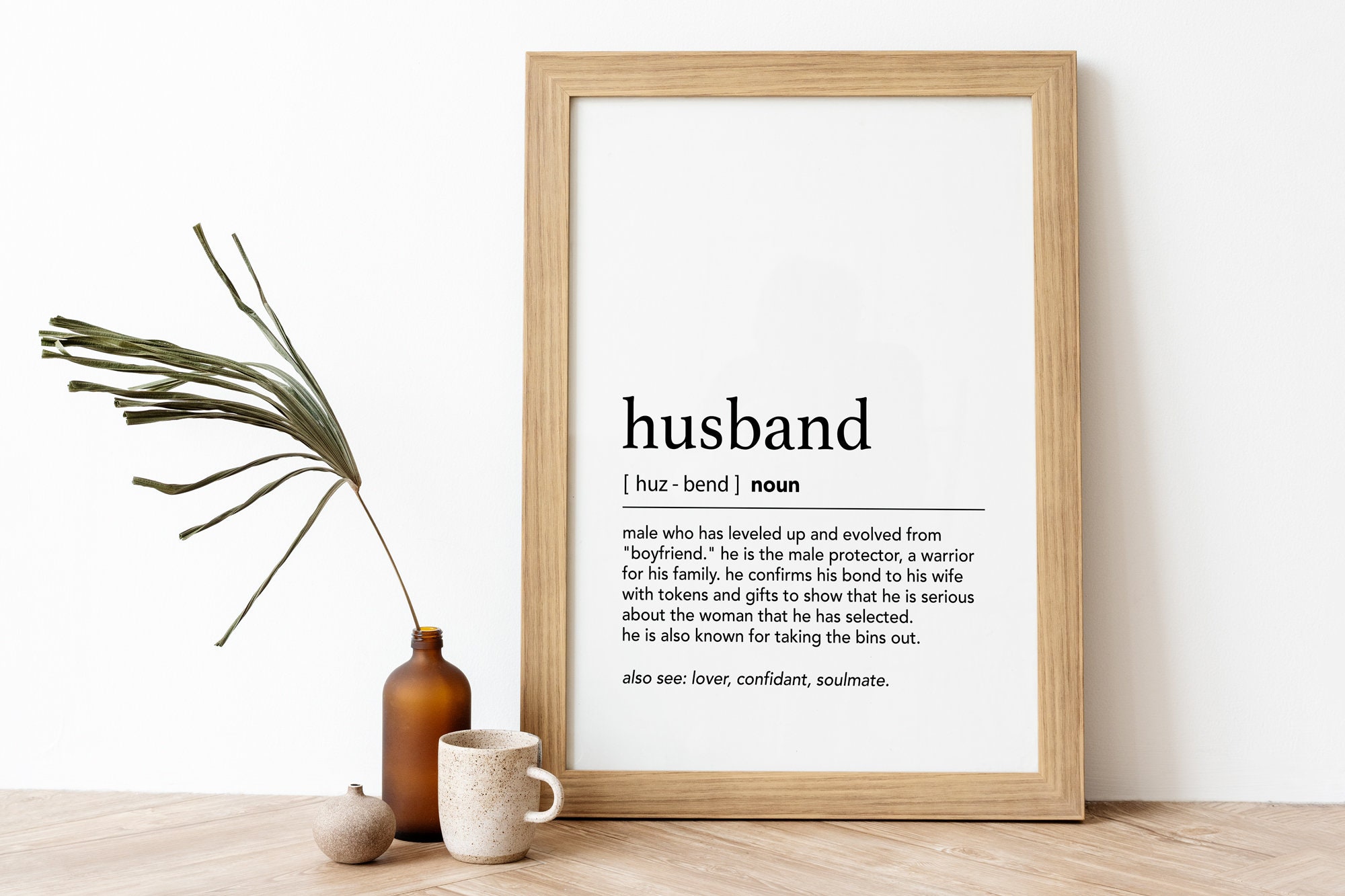 Husband Definition Print, Birthday Gift for Husband, Valentine's Day ...