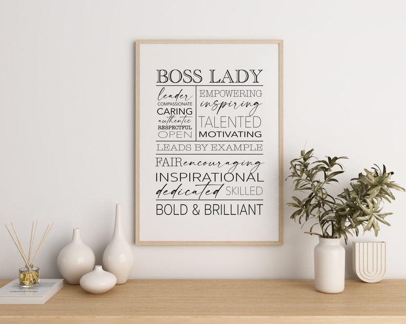 Boss Lady Printable Quote, Boss Lady Digital Download, Boss Lady Quote ...