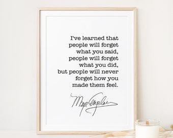 Book Quote Printable Wall Art Maya Angelou - Etsy