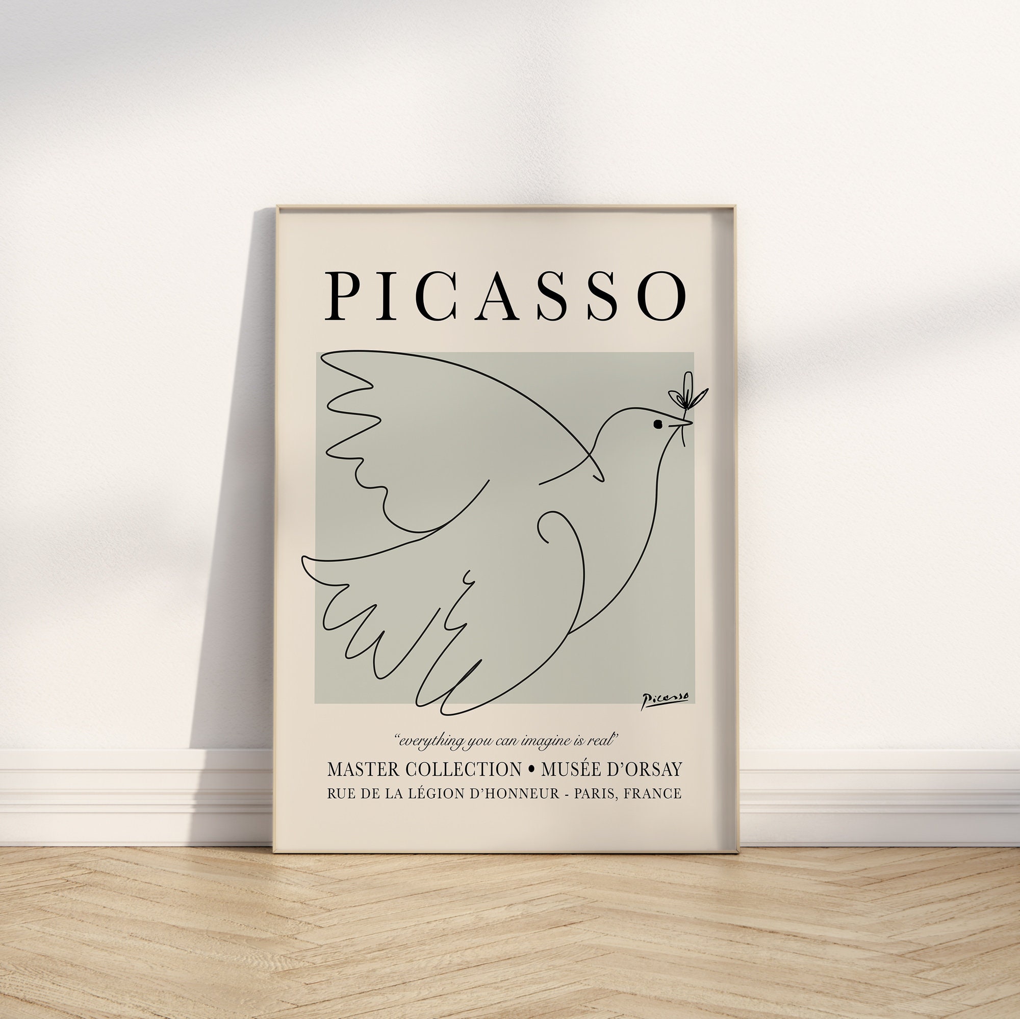 Picasso Dove of Peace Exhibition Poster, Vintage Pablo Picasso Peace ...