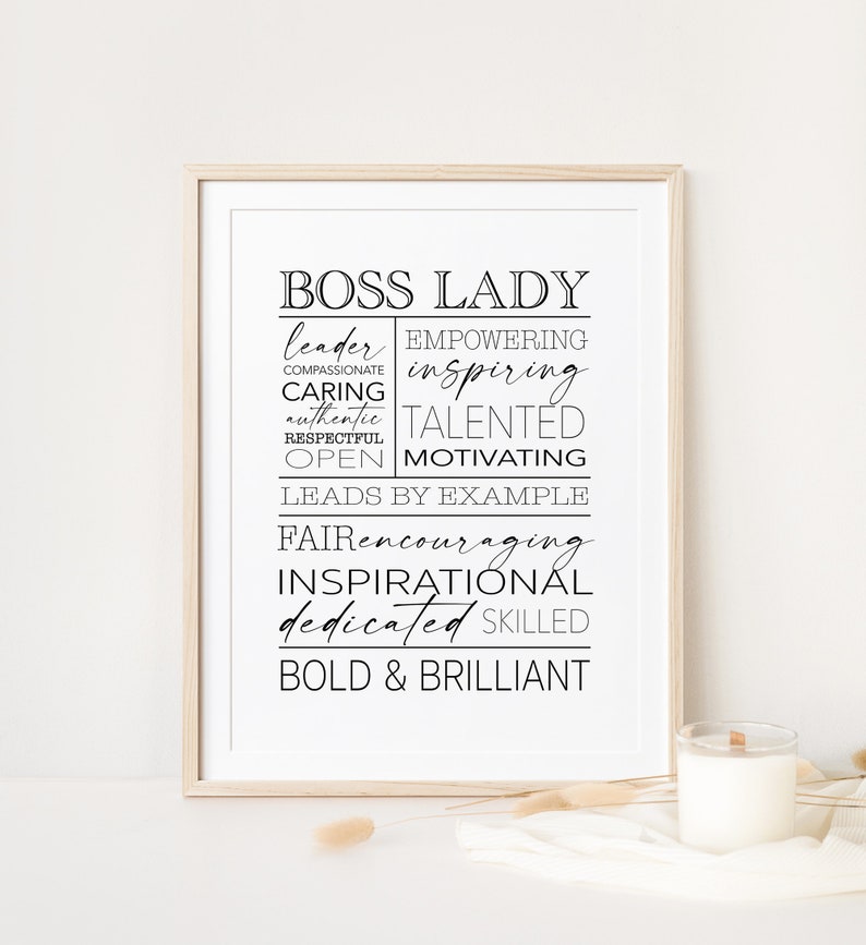 Boss Lady Printable Quote, Boss Lady Digital Download, Boss Lady Quote ...