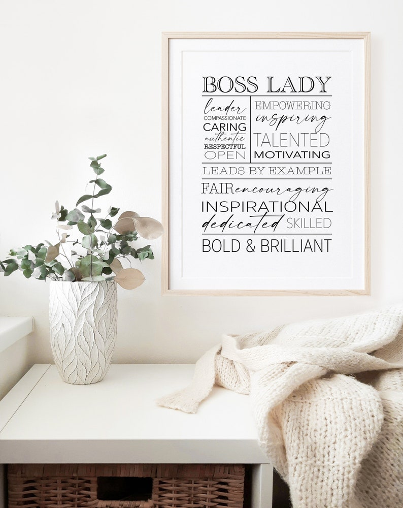 Boss Lady Printable Quote, Boss Lady Digital Download, Boss Lady Quote ...