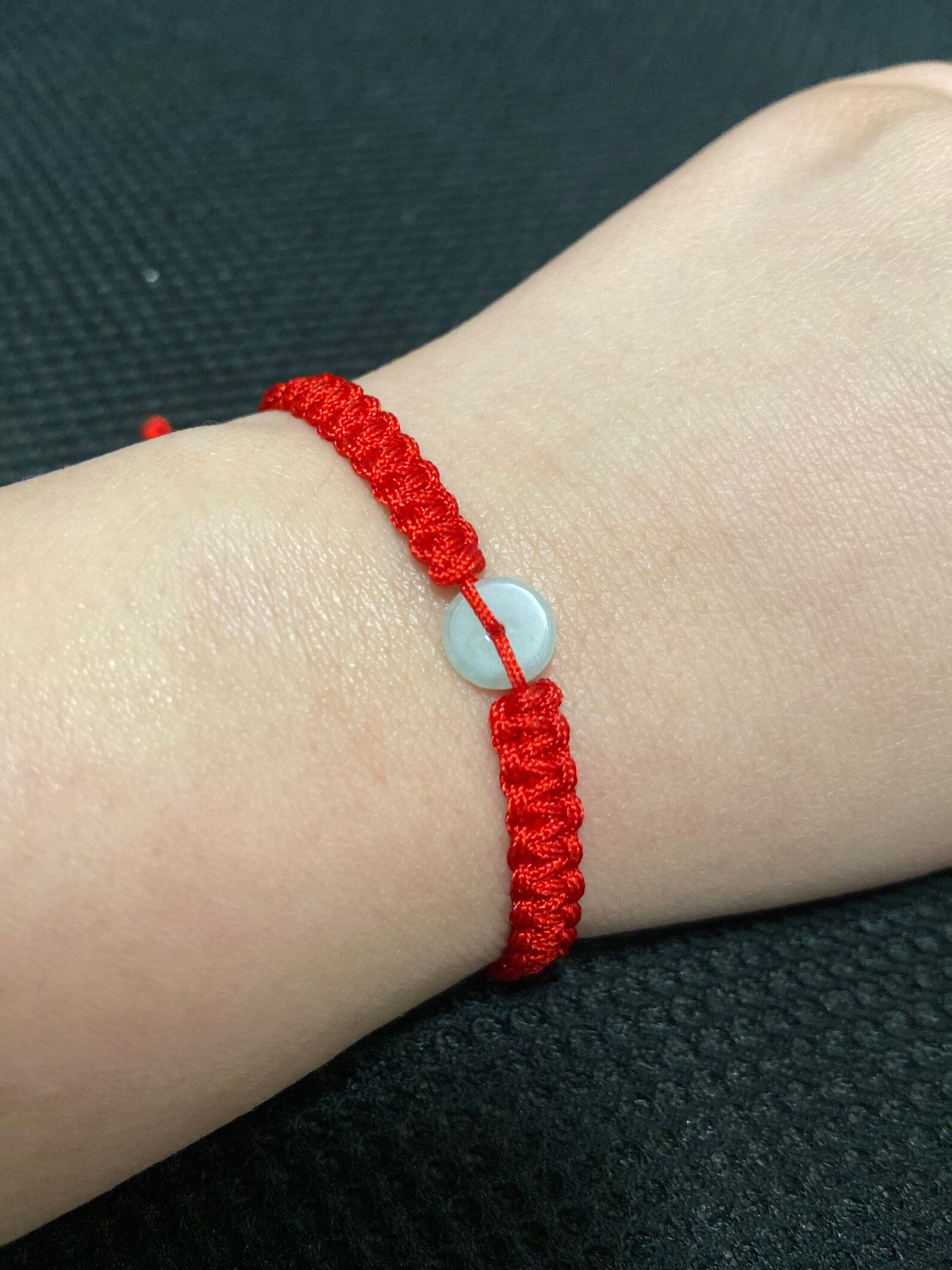 Jade Stone 9mm Donut String Bracelet, Anklet, Good Luck, His and Her ...