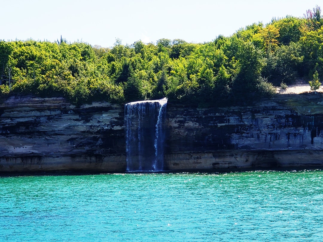 Digital Download Print Pictured Rocks Waterfall Michigan - Etsy