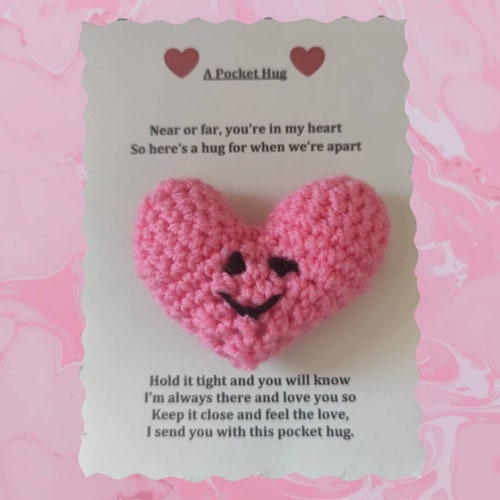 Pocket Hug Crochet Pattern Pocket Hug Quotes Included - Etsy Canada