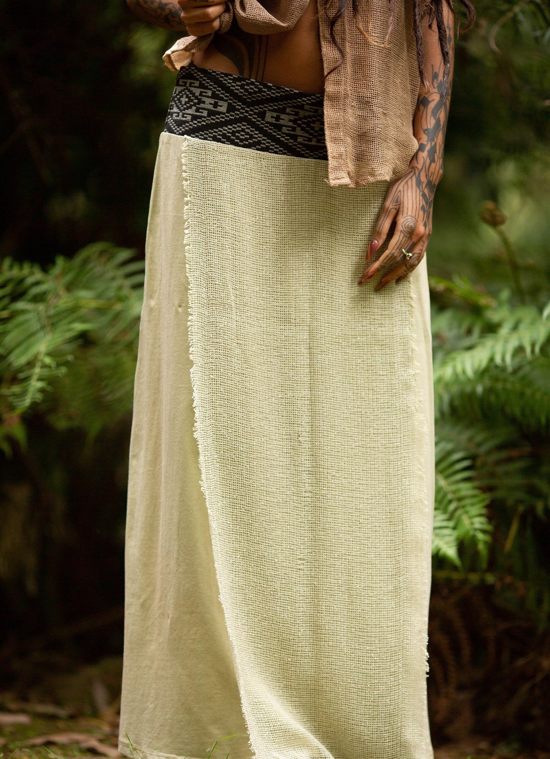 KYOTE LONG SKIRT - Cream - Earthy Tribal Festival Handmade Clothing ...