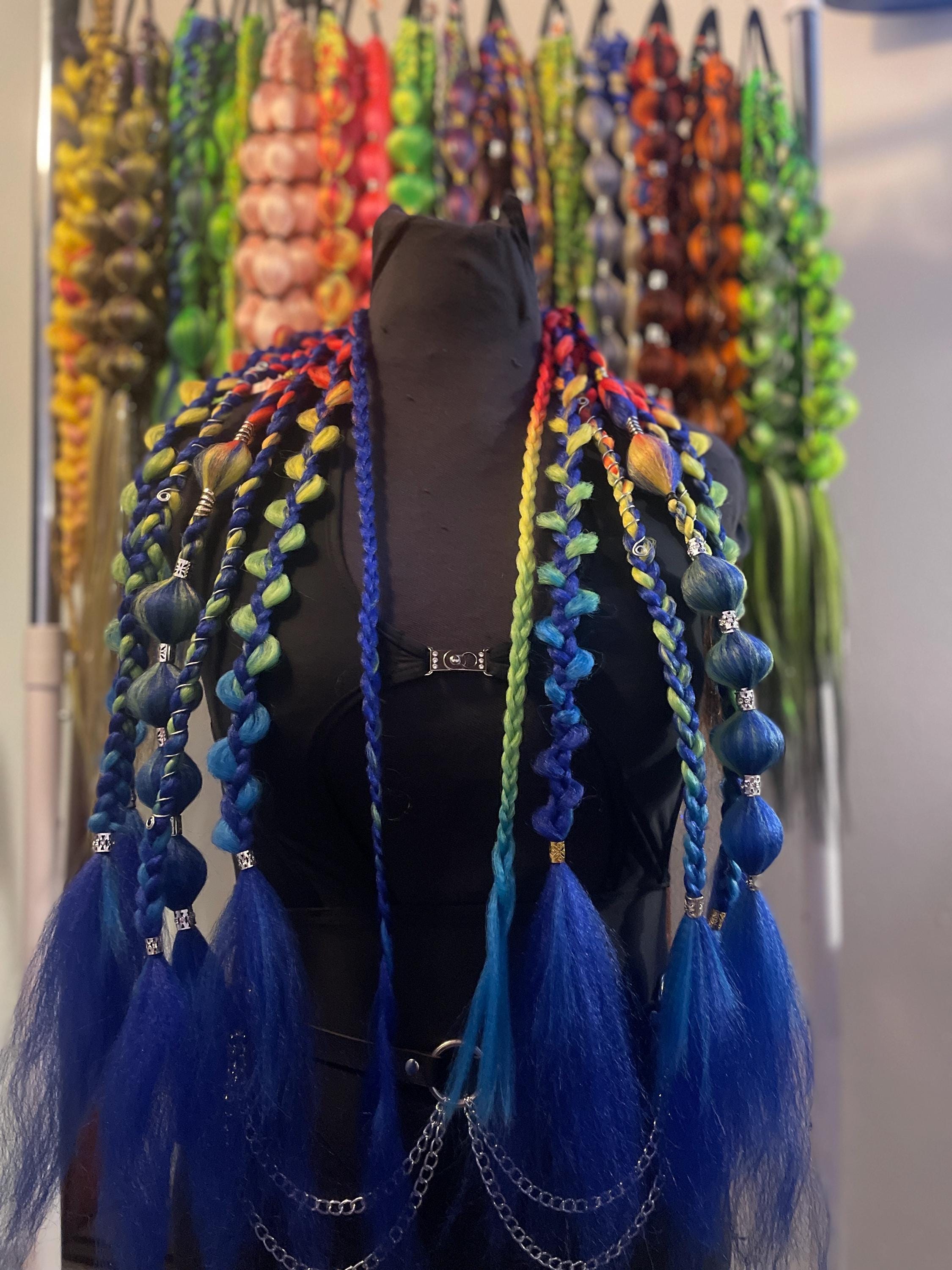 Midnight Rainbow Rave Braids - Etsy