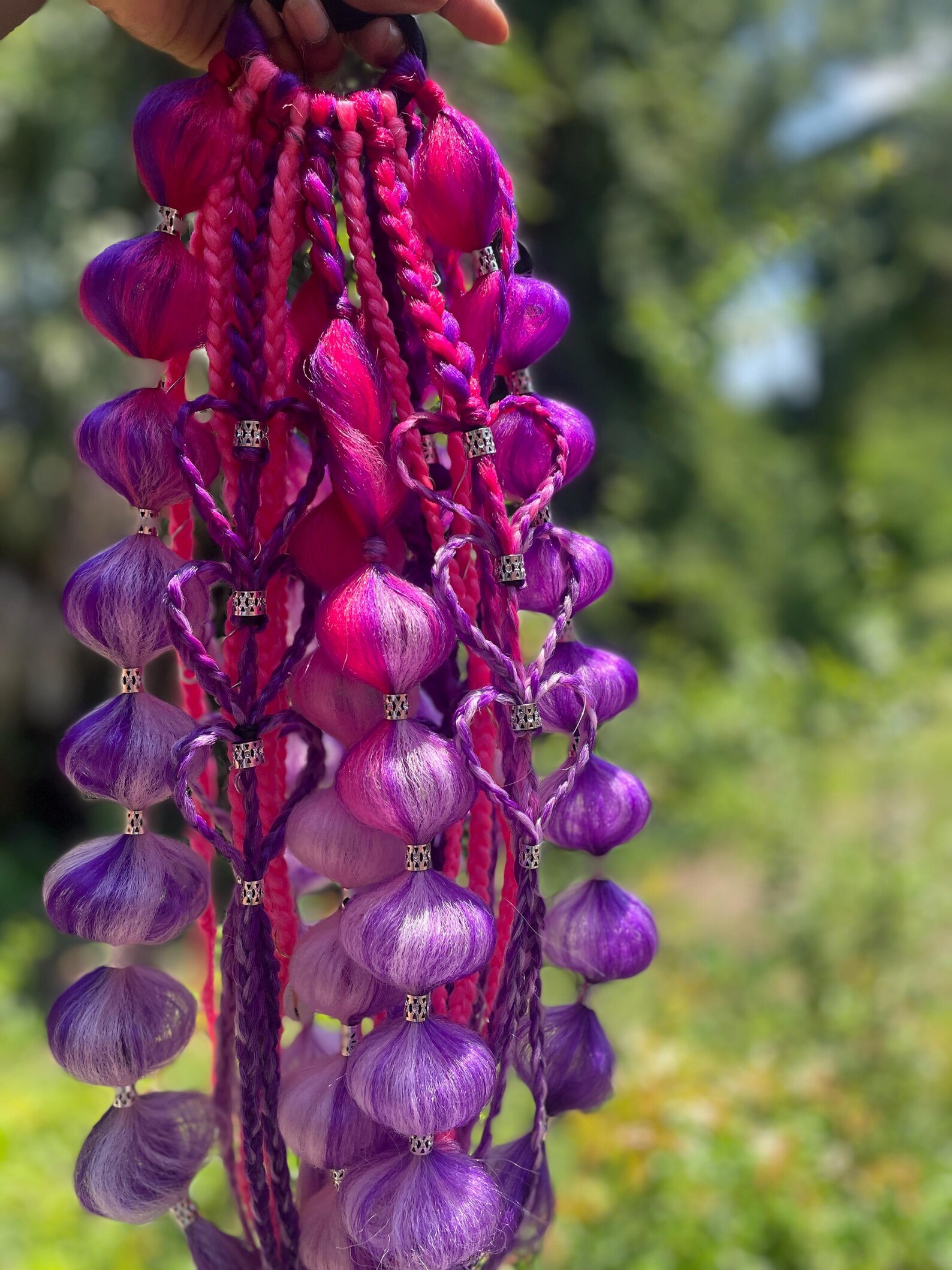 Grape Blend W/hearts Rave Braids - Etsy