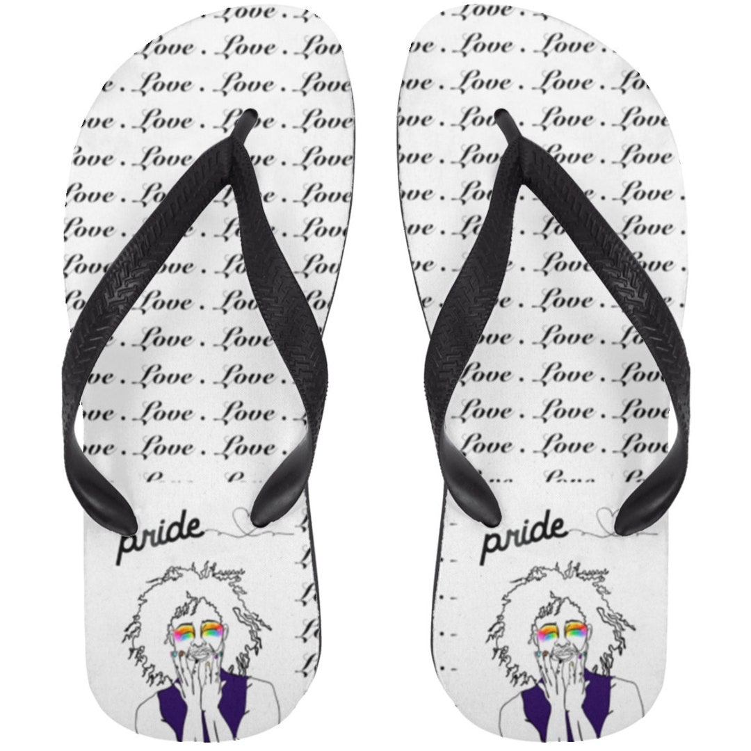 Pride Month | LGBTQ+ | Adult Flip Flops - Etsy
