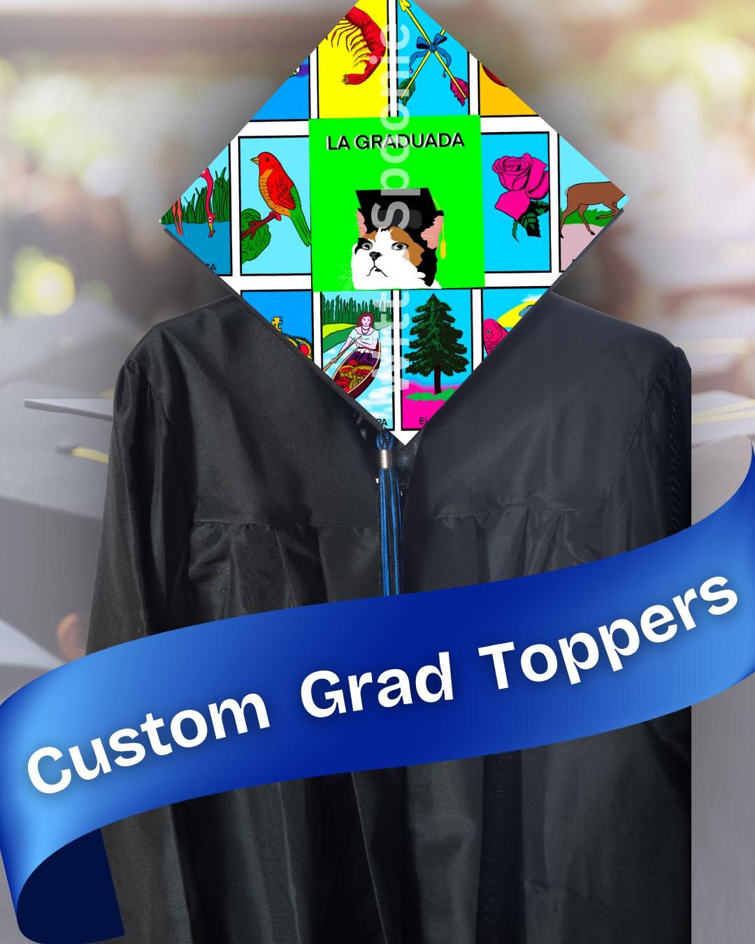 Custom Graduation Cap Topper | Personalized Grad Cap | Graduation ...