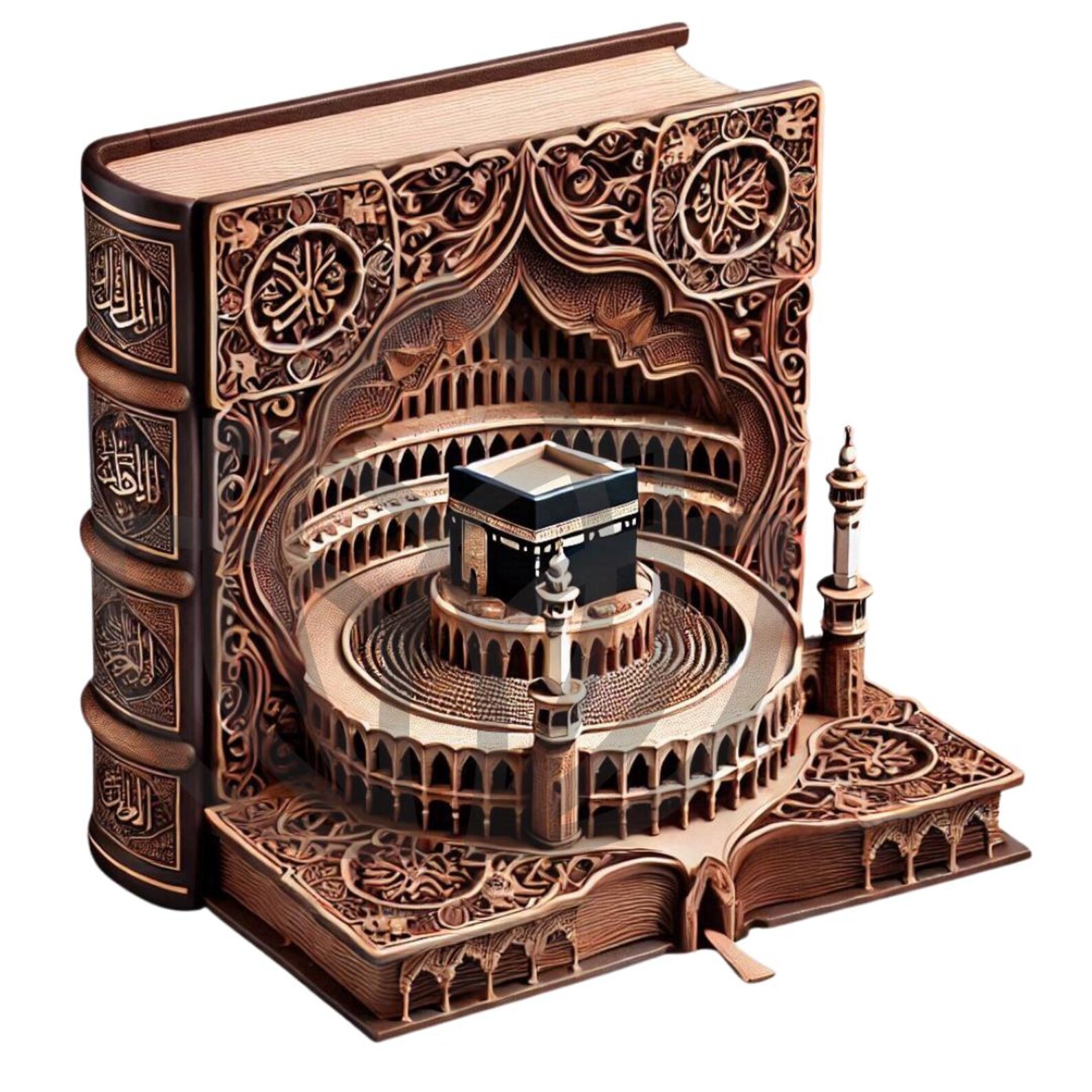 9 Digital Islamic Design Files 3D Kaaba & Quran for Sublimation ...