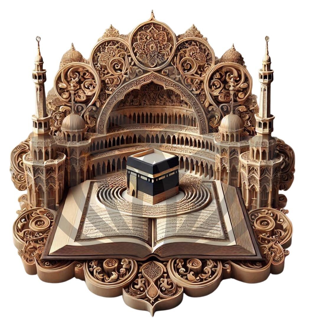 9 Digital Islamic Design Files 3D Kaaba & Quran for Sublimation ...