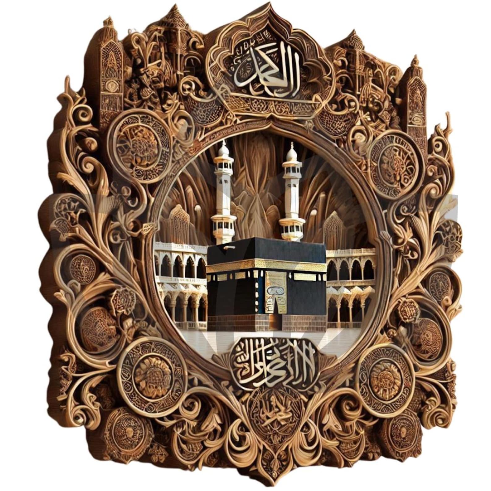 9 Digital Islamic Design Files 3D Kaaba & Quran for Sublimation ...
