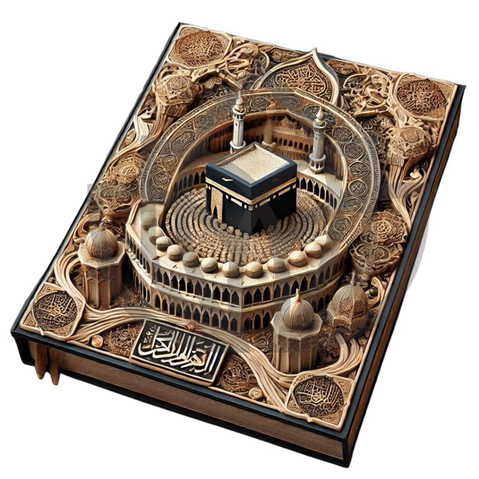 9 Digital Islamic Design Files 3D Kaaba & Quran for Sublimation ...