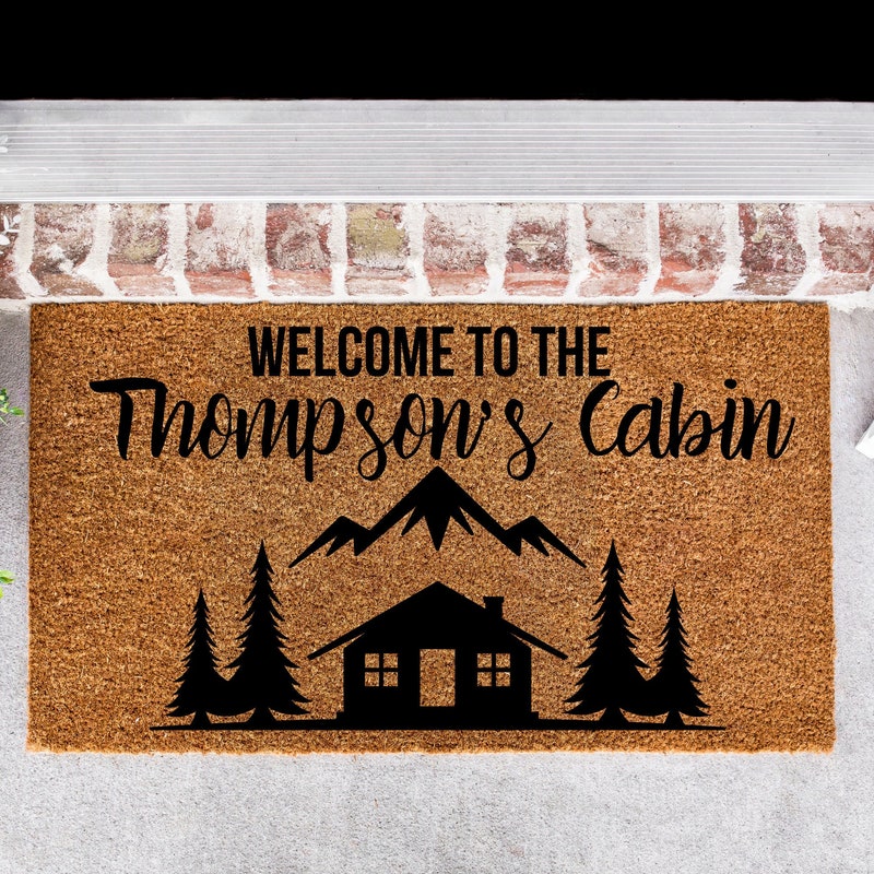 Cabin Front Door Mat Custom - Etsy