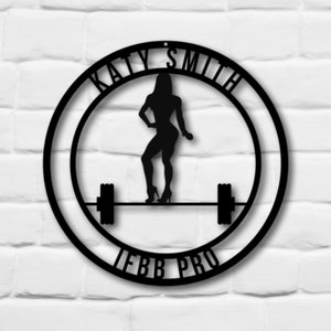 Custom Bodybuilder Sign; Female Bodybuilder Sign; Pro Bodybuilder Gift ...