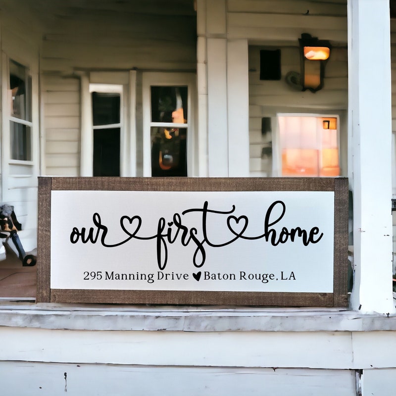 Our First Home Sign - Etsy