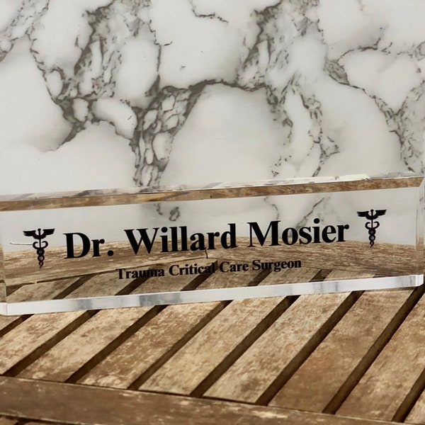 Doctor Name Plate - Etsy