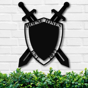 Personalized Metal Family Shield, Metal Medieval Shield, Shield With ...