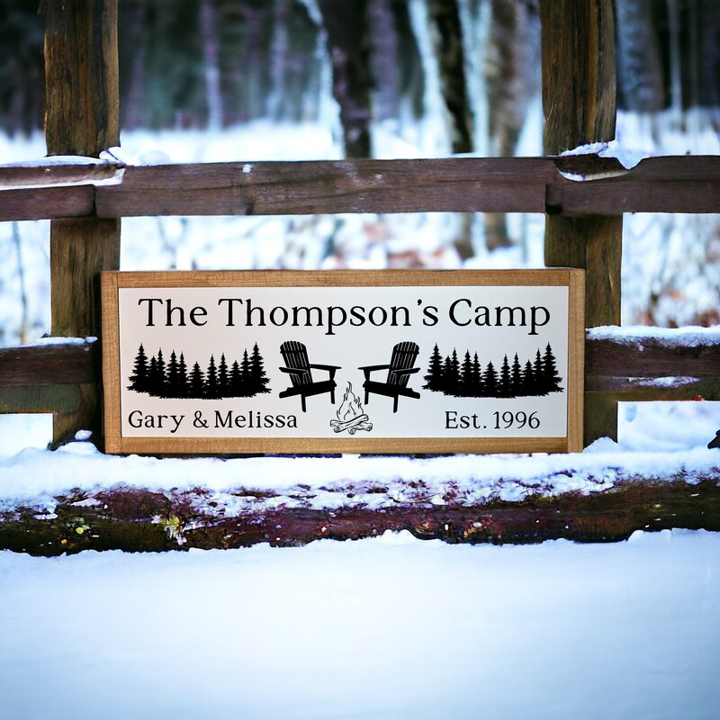 Wood Camping Sign - Etsy