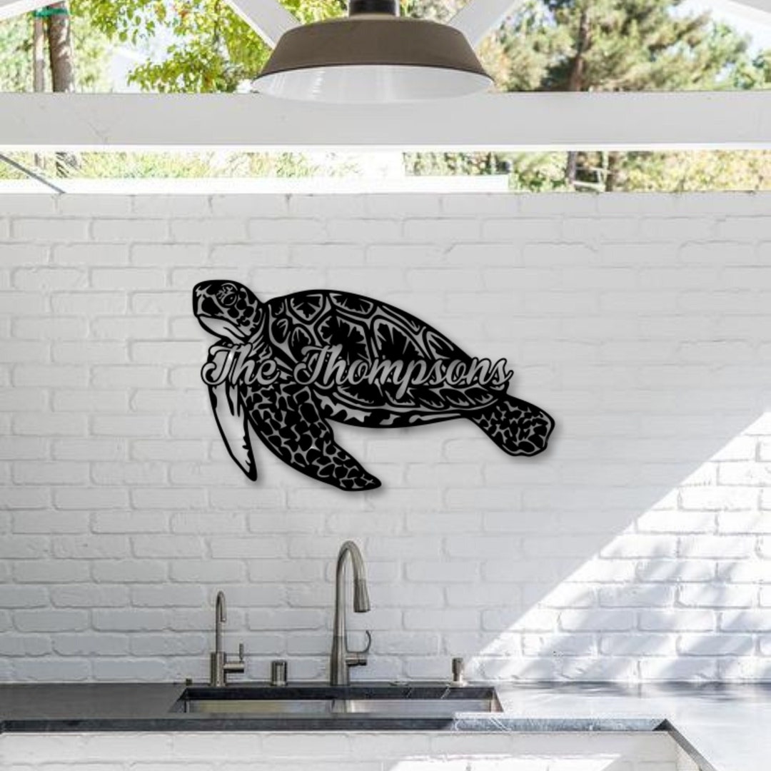Custom Sea Turtle Sign, Metal Sea Turtle Sign Sign, Metal Turtle Sign ...
