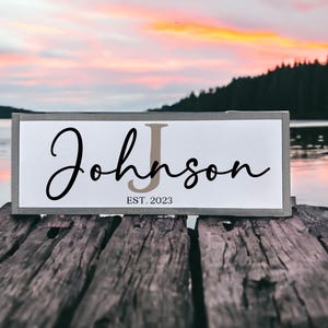 Personalized Last Name Sign With Names and Established Date ...