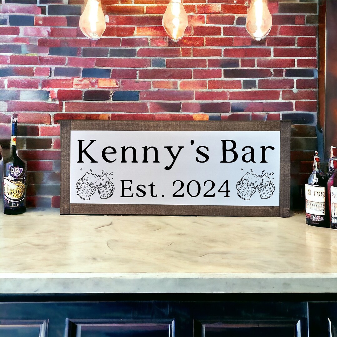 Personalized Bar Sign for Home Bar Decor, Home Bar Sign, Sign for Dad ...