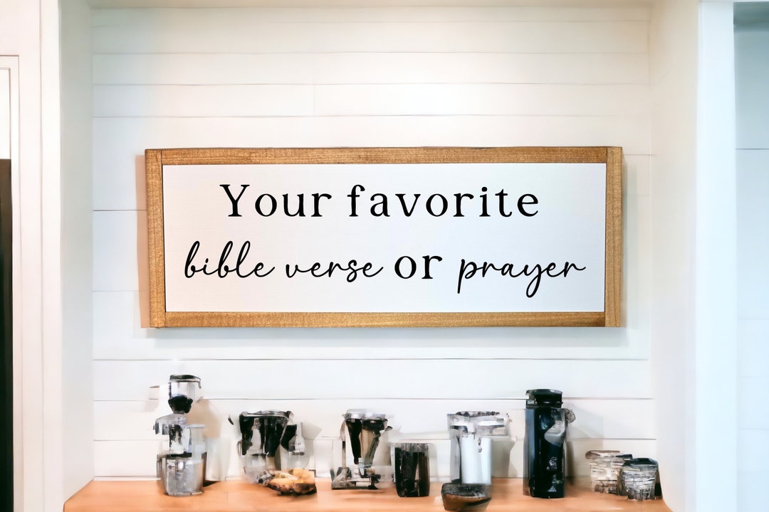 Personalized Bible Verse Sign, Custom Bible Verse Wall Art, Custom ...