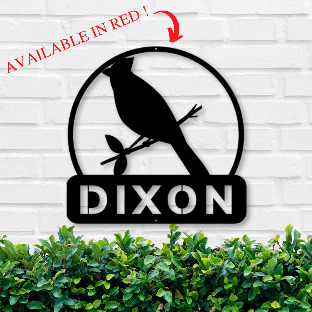 Personalized Metal Cardinal Sign; Metal Bird Sign; Custom Bird Sign ...