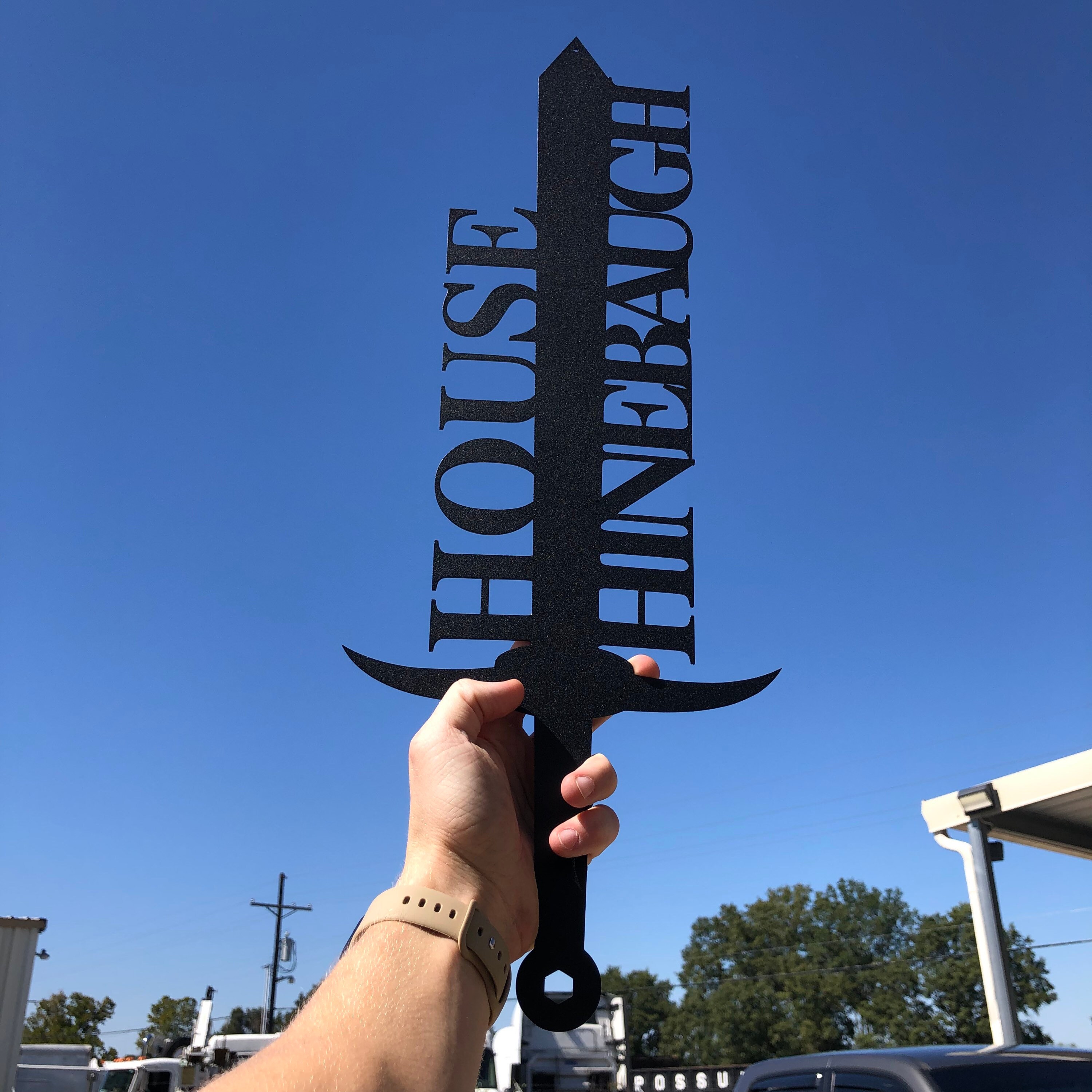 Custom Metal Sword Monogram Sword With Family House Name - Etsy