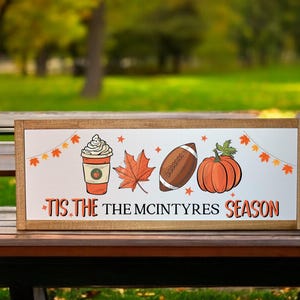 Tis the Season Sign, Custom Fall Sign, Fall Season Sign, Pumpkin Sign ...