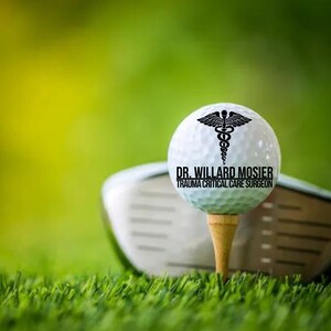 Doctor Golf Ball, Caduceus Doctor Golf Ball Set, Custom Doctor Gift ...