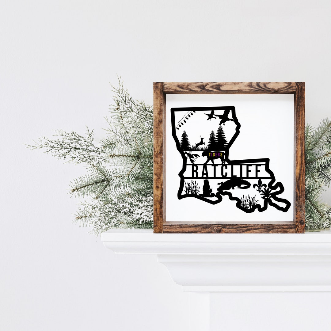Custom Louisiana Sign, 6x6 Framed Louisiana Sign, Louisiana Sign ...
