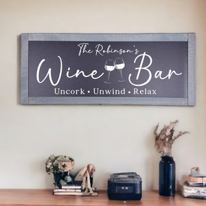 Personalized Wine Bar Sign, Wooden Wine Sign, Wine Cellar Sign, Wine ...