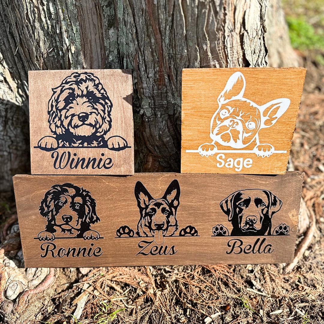 Personalized Dog Sign, Personalized Wooden Dog Sign, Dog Photo Sign ...