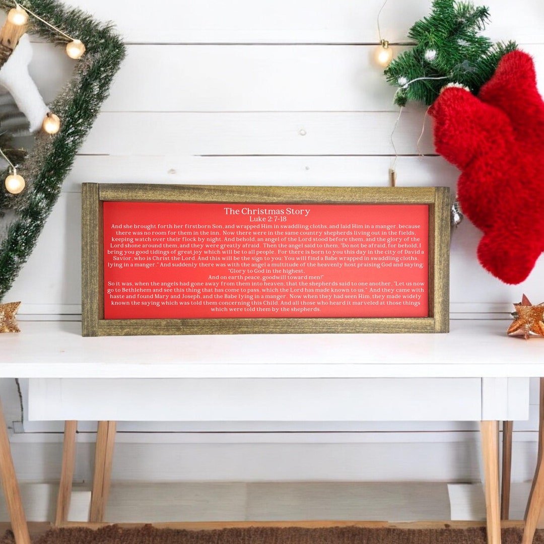 The Christmas Story Sign, Christmas Sign, Christmas Wall Decor ...