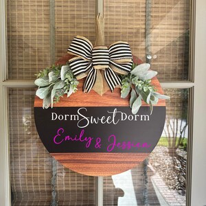 Dorm Room Sign, Dorm Roommate Sign, Dorm Room Door Hanger, Dorm Sign ...