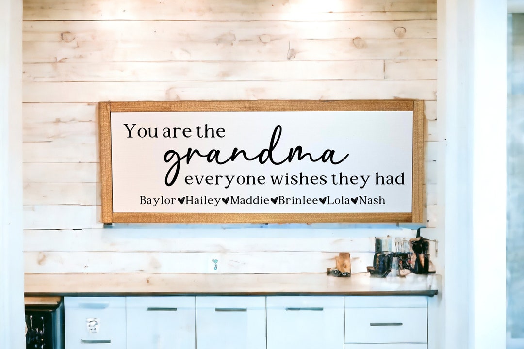 Personalized Sign for Grandma, Grandkids Name Sign, Grandparents Sign ...