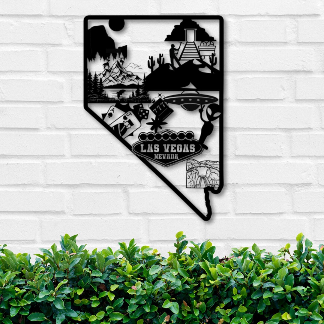 Nevada Metal Sign; Custom Nevada Sign; Nevada Family Name Sign; Las ...