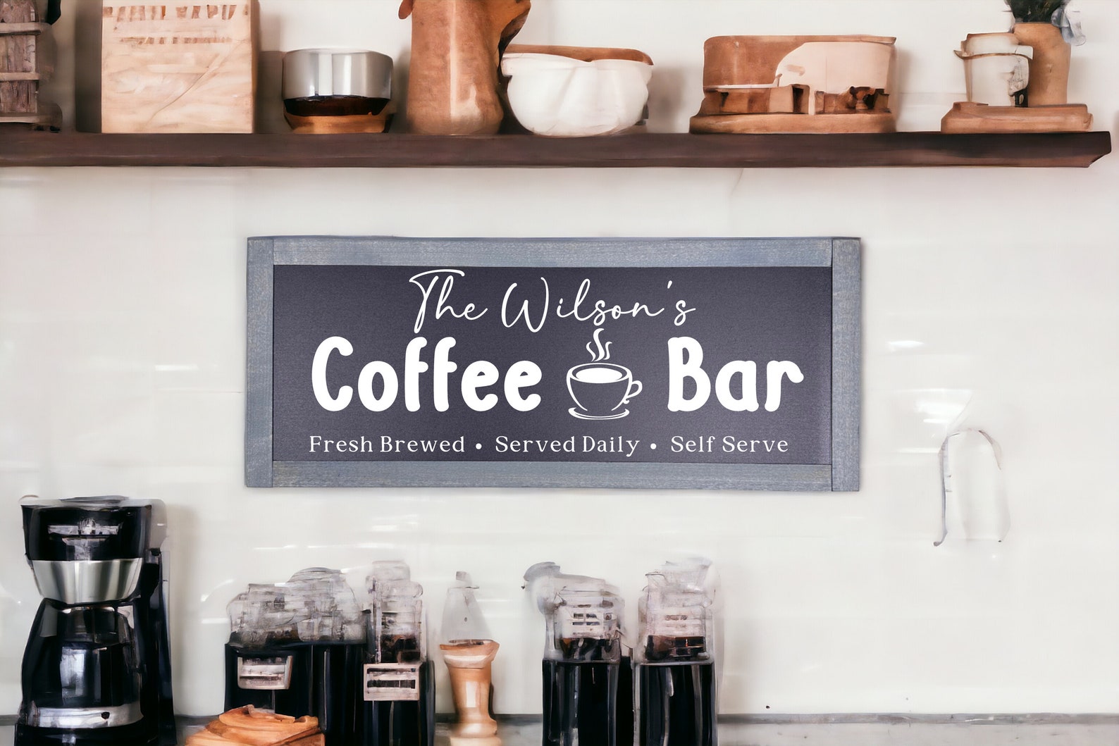 Coffee Bar Sign, Coffee Bar Decor, Coffee Bar Accessories, Coffee Sign ...