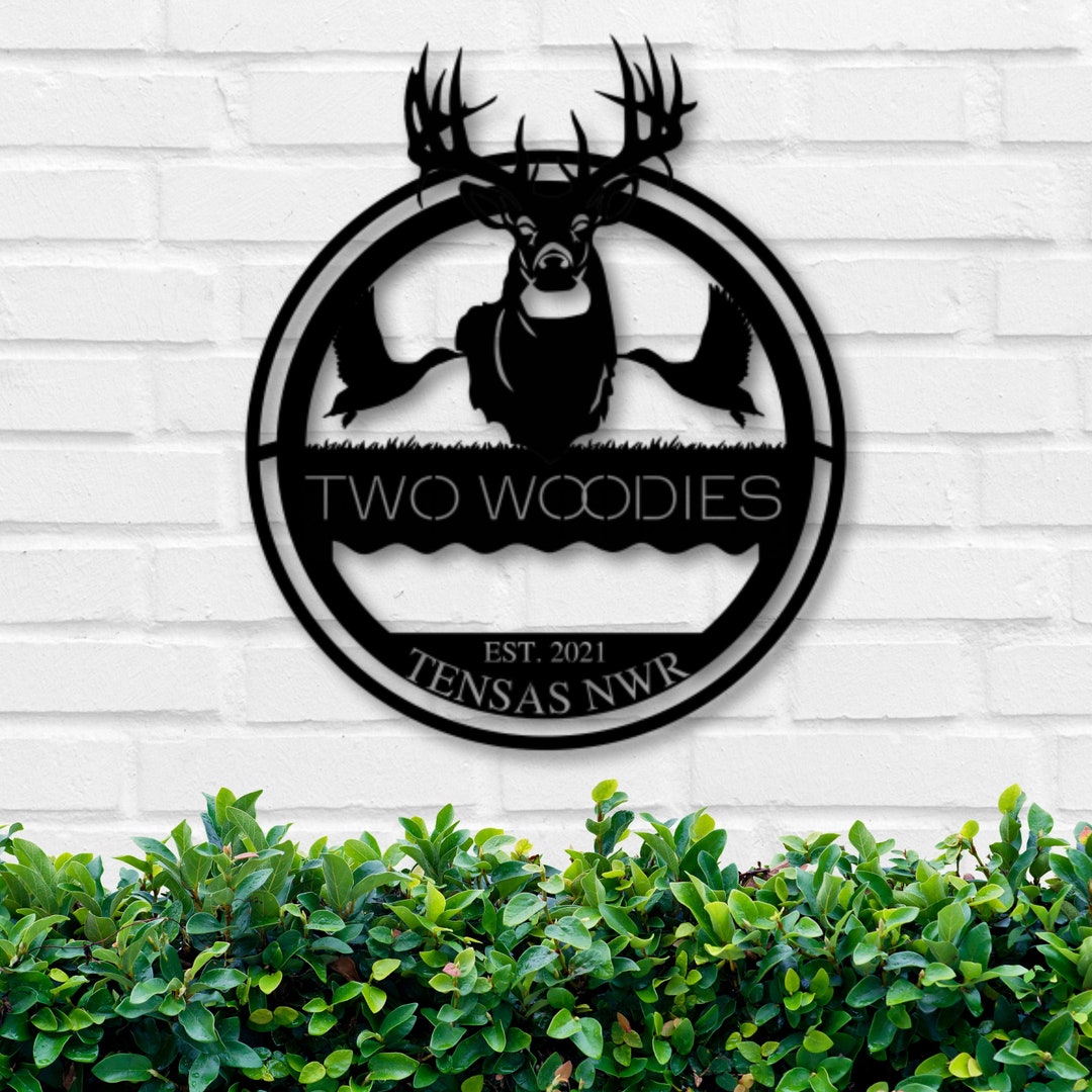 Metal Deer and Duck Sign, Deer Camp Sign, Duck Camp Sign, Deer Hunting ...
