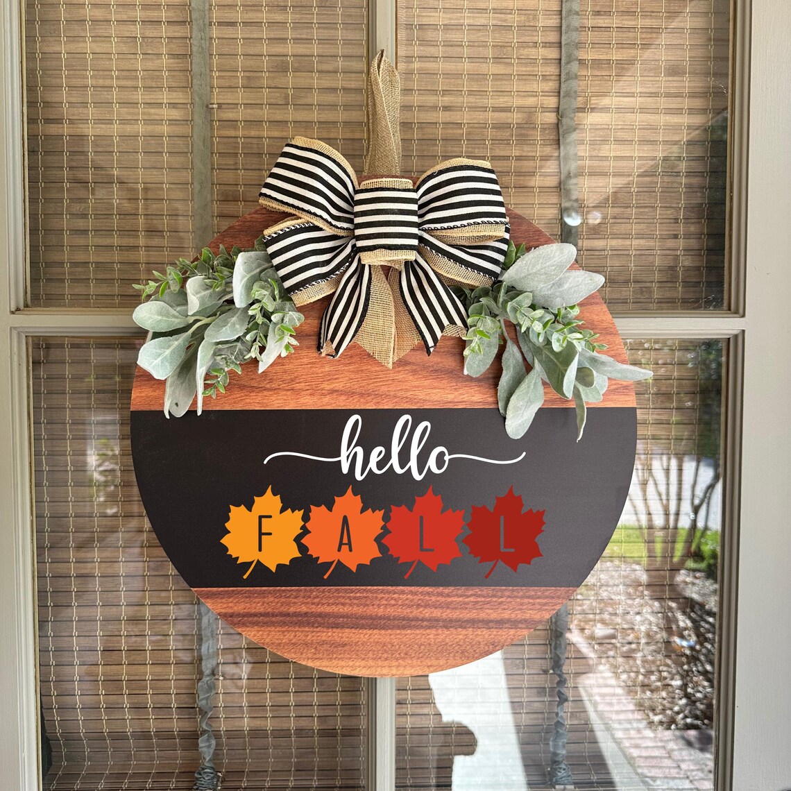 Hello Fall Door Hanger, Hello Fall Door Decor, Fall Door Decor, Hello ...