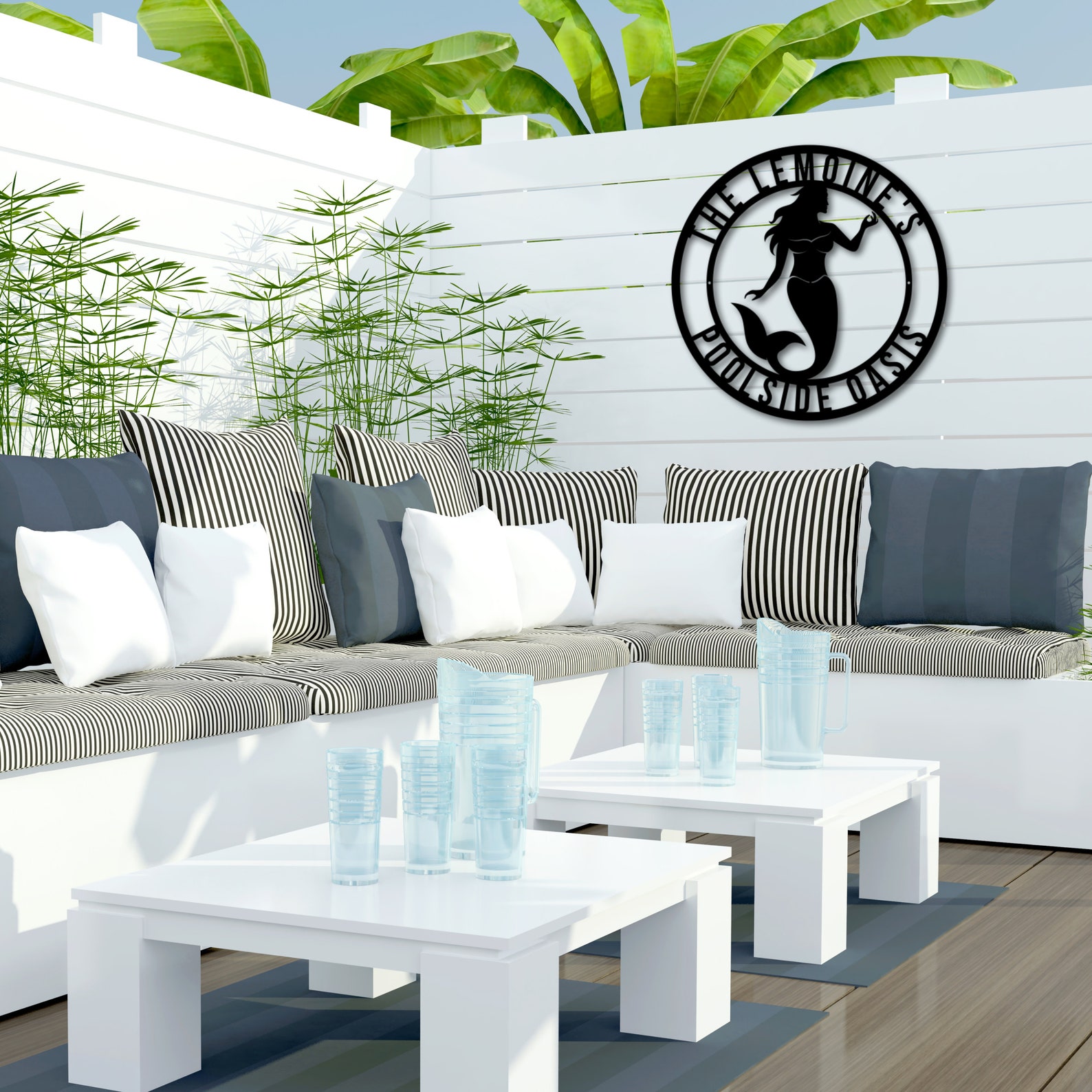 Custom Metal Mermaid Sign Metal Poolhouse Sign Mermaid Sign - Etsy