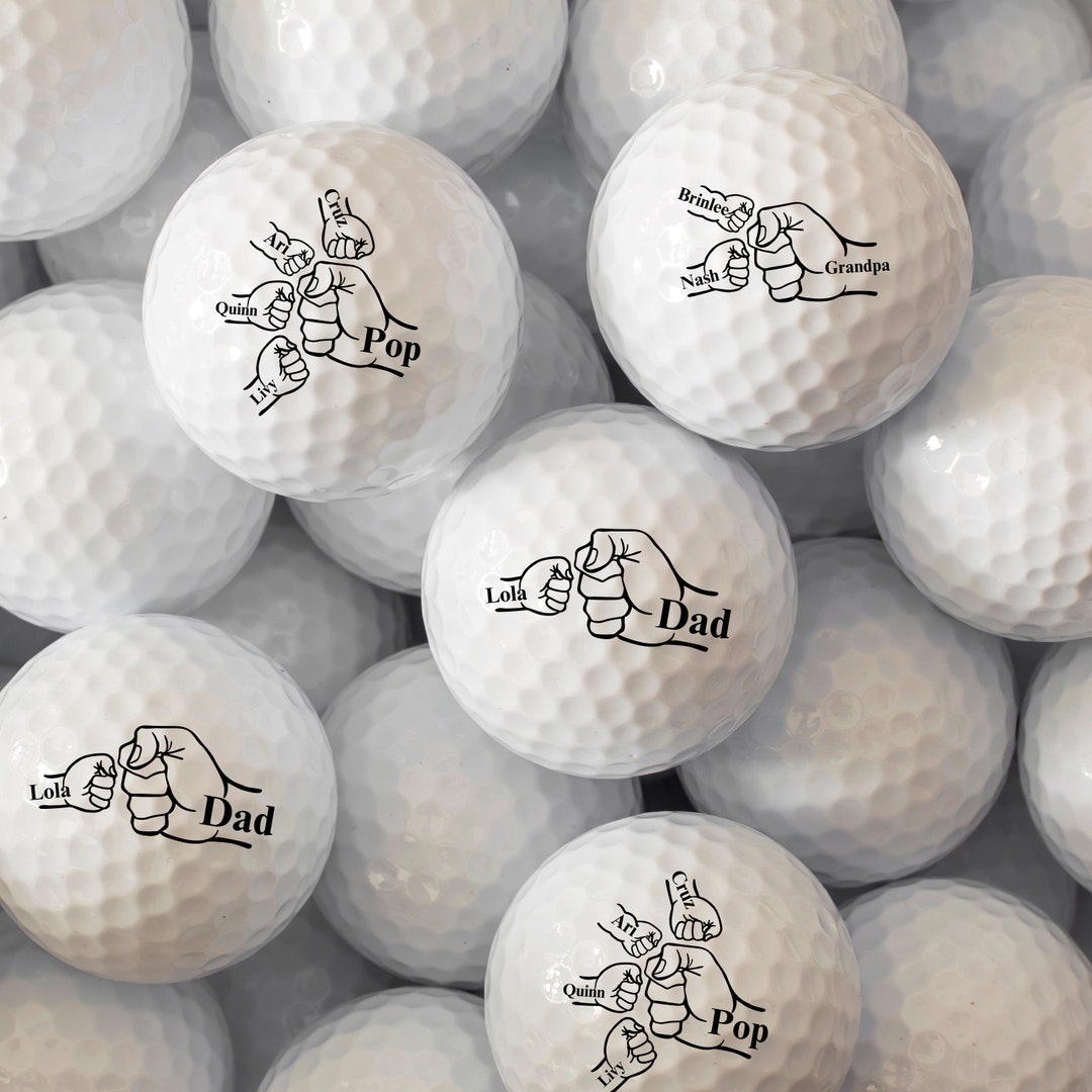 Fist Bump Dad and Kids Golf Ball, Fist Bump Golf Ball, Father's Day ...