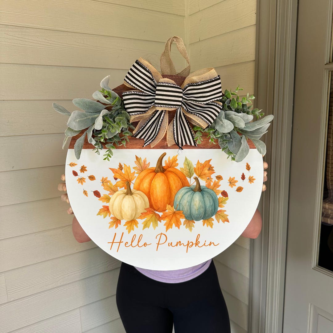 Hello Pumpkin Door Hanger, Hello Pumpkin Wreath, Hello Pumpkin, Pumpkin ...